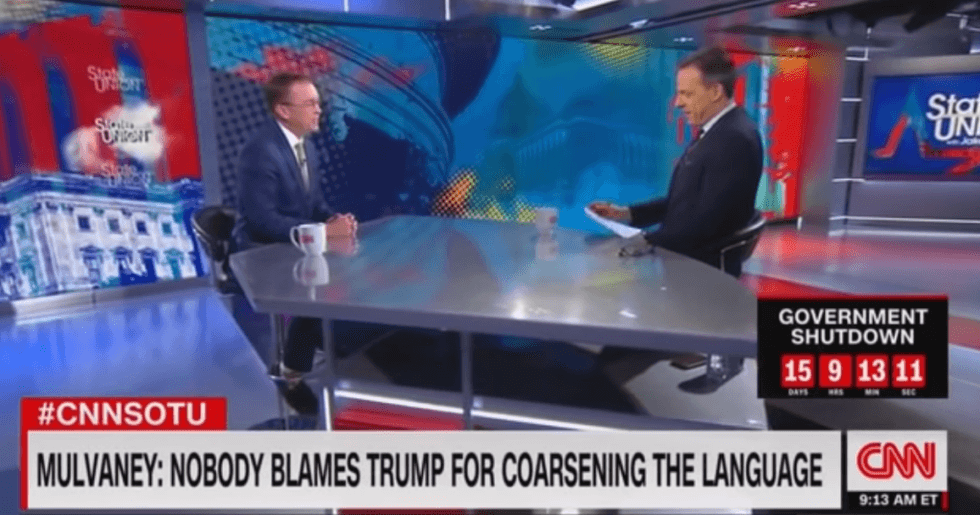 WATCH: Mick Mulvaney Says 'I Don’t Think Anybody Blames the President ...