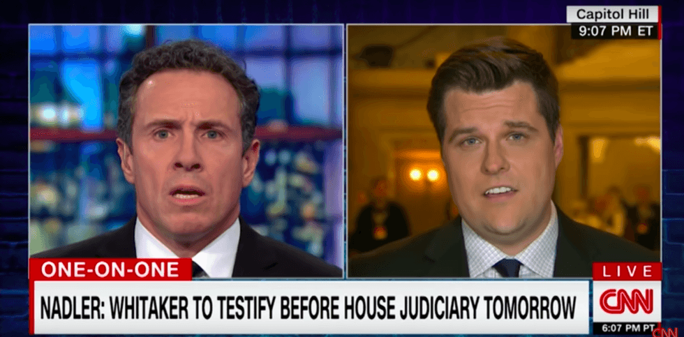 WATCH: Chris Cuomo Tells Rep. Matt Gaetz: 'You Guys Have Never Done a ...